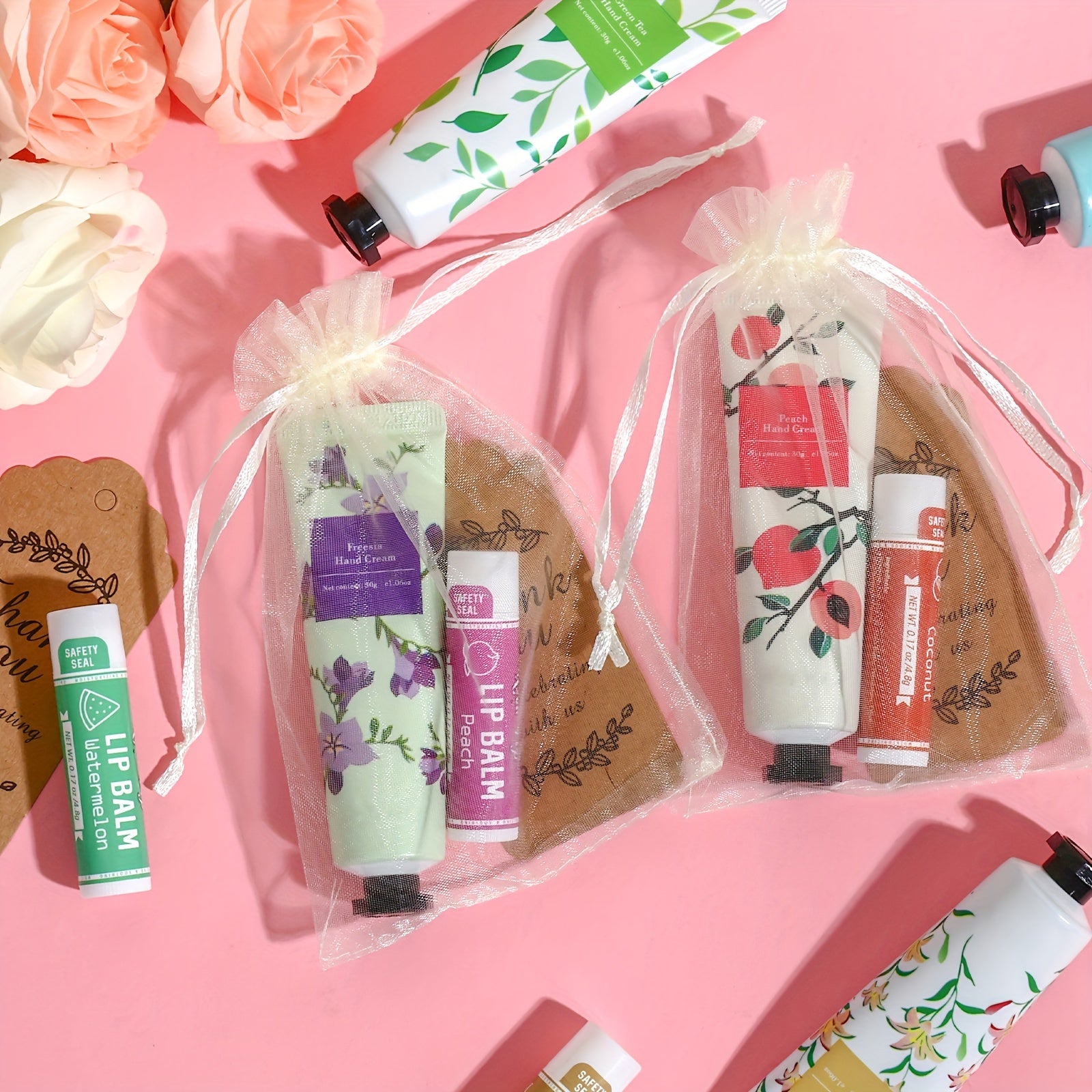 Pamper & Thank: 30 Luxury Hand Cream & Lip Balm Gift Sets