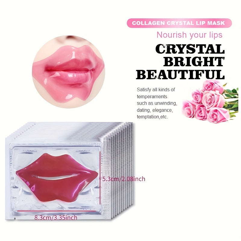 Hydrating Pink Crystal Lip Masks for Soft, Plump Lips